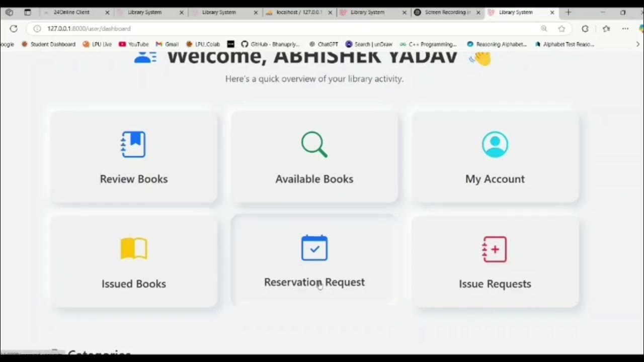 Library management System(Laravel project) - YouTube
