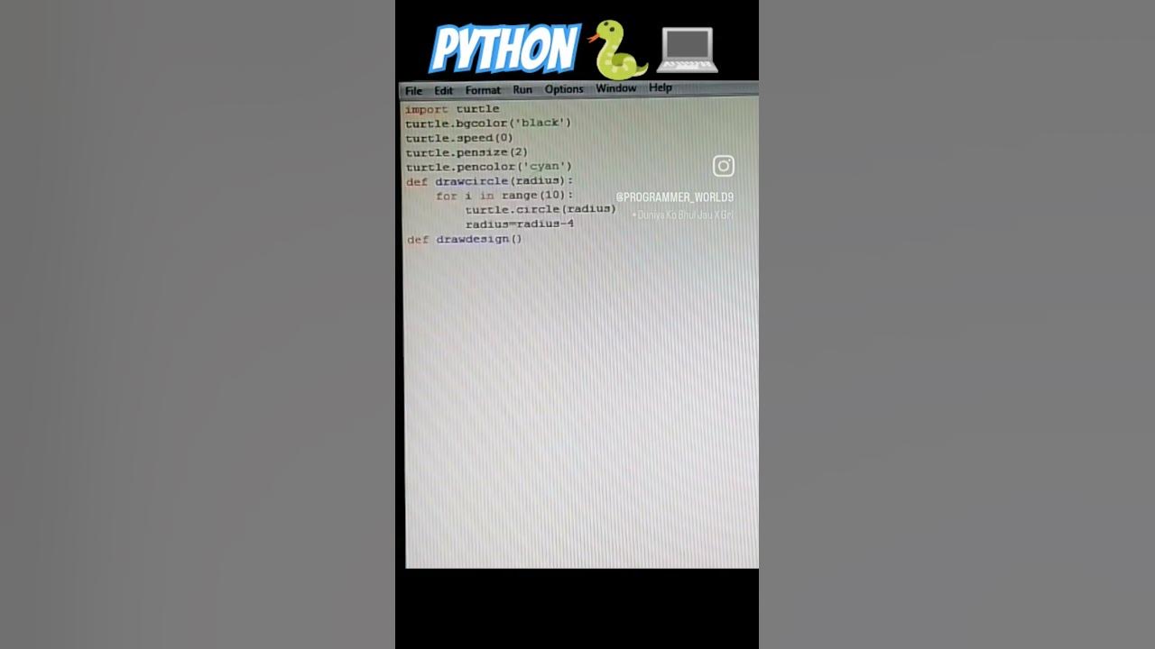 Coding Bca Turtle Python Pythonforbeginners Pythonprogramming Pythontutorial Viral