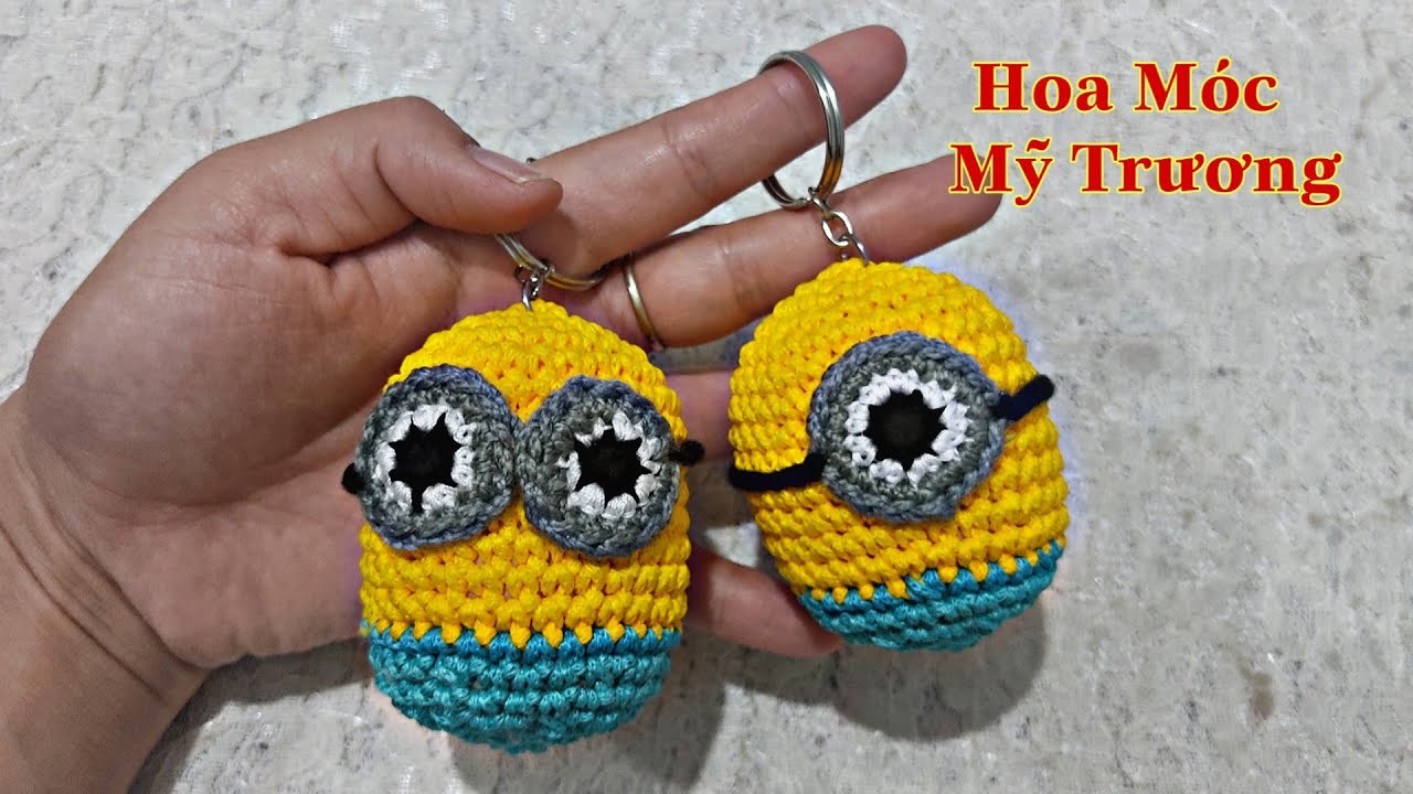 Hướng Dẫn Móc Con Minion Treo Chìa Khóa.💥How to crochet a Minion.🌹Hoa ...