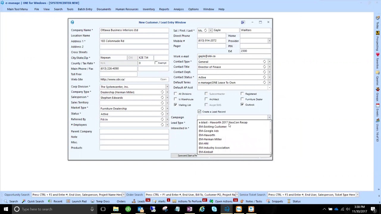Creating A New Company & Contact - YouTube