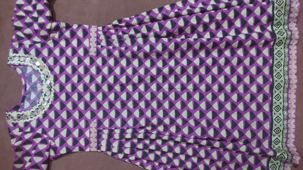Stylish frock with side pleats cutting and stitching || side cut frock ...