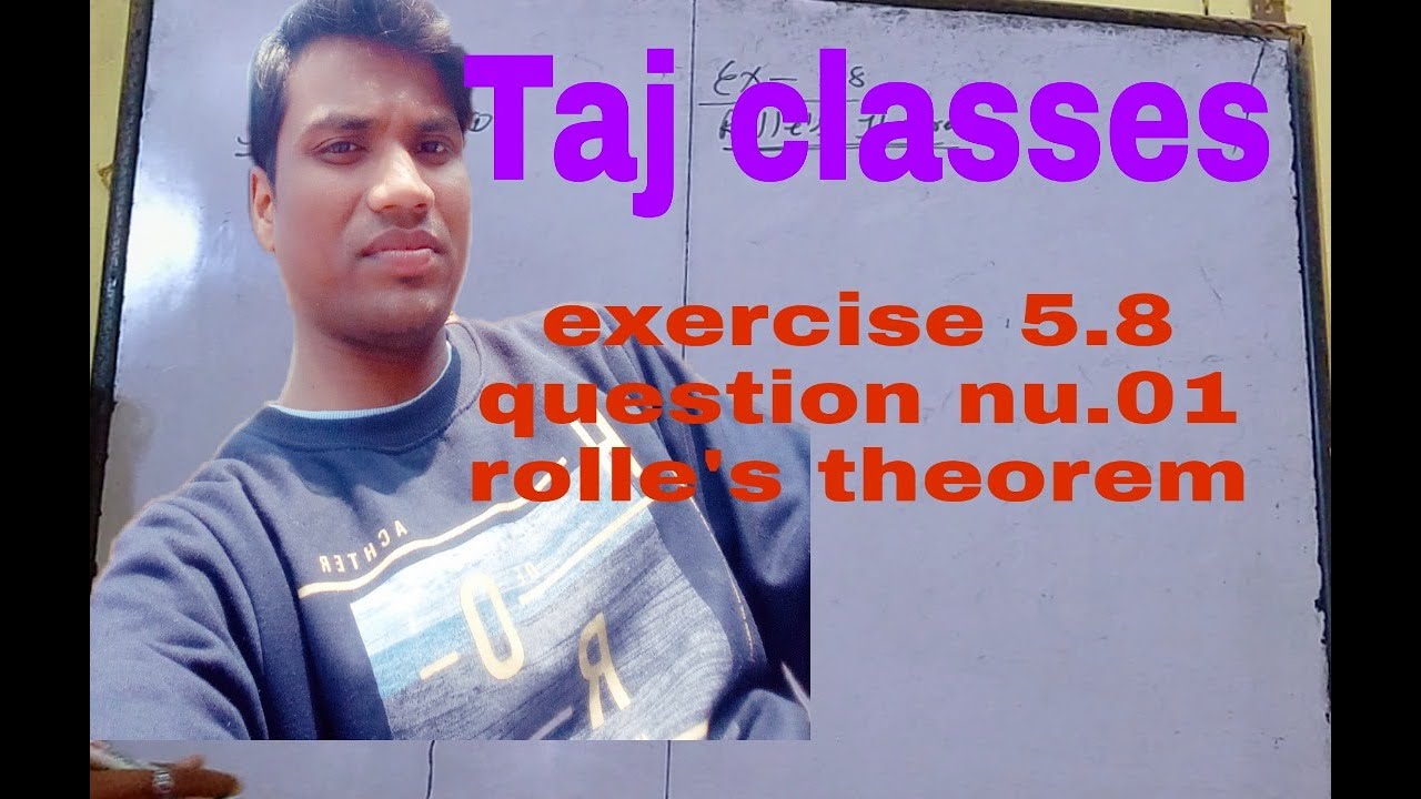 Taj classes rolles theorem class 12 - YouTube