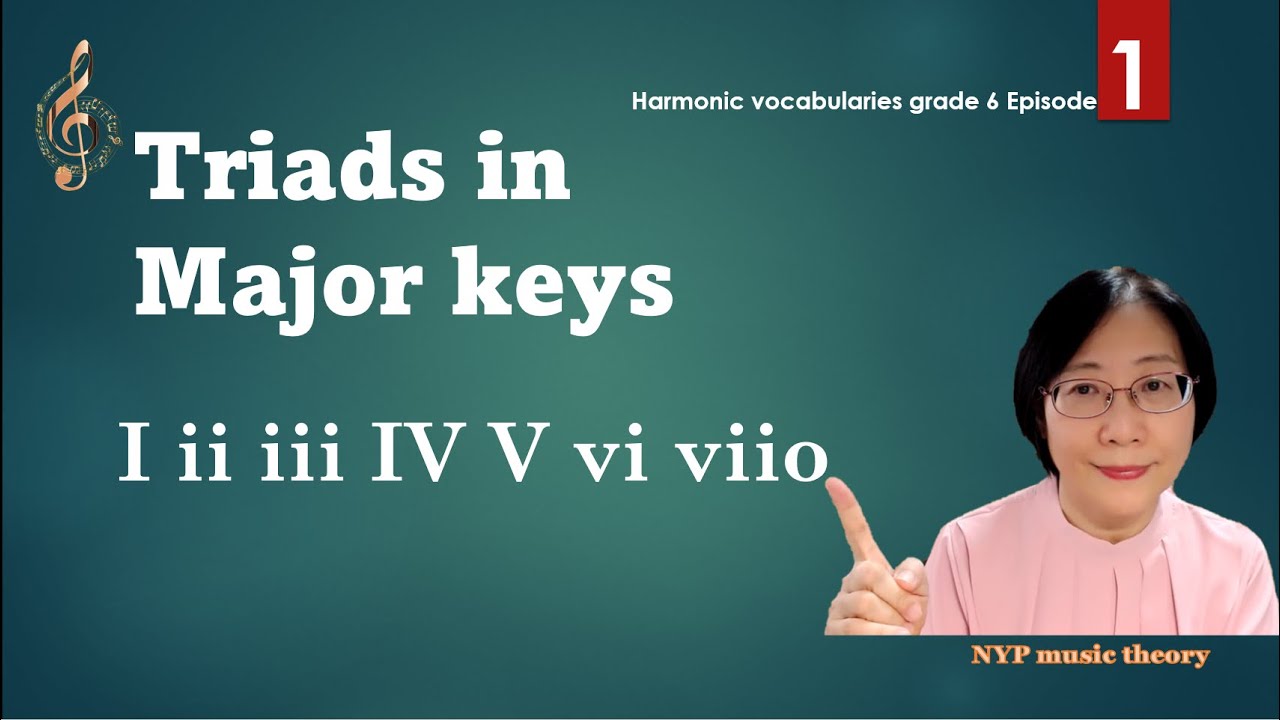 Triads In Major Keys | music theory | Harmonic vocabularies grade 6 ...