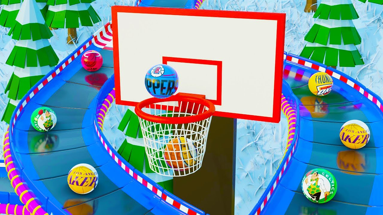 Marble Race NBA Basketball Teams - 16 Best NBA Teams - YouTube