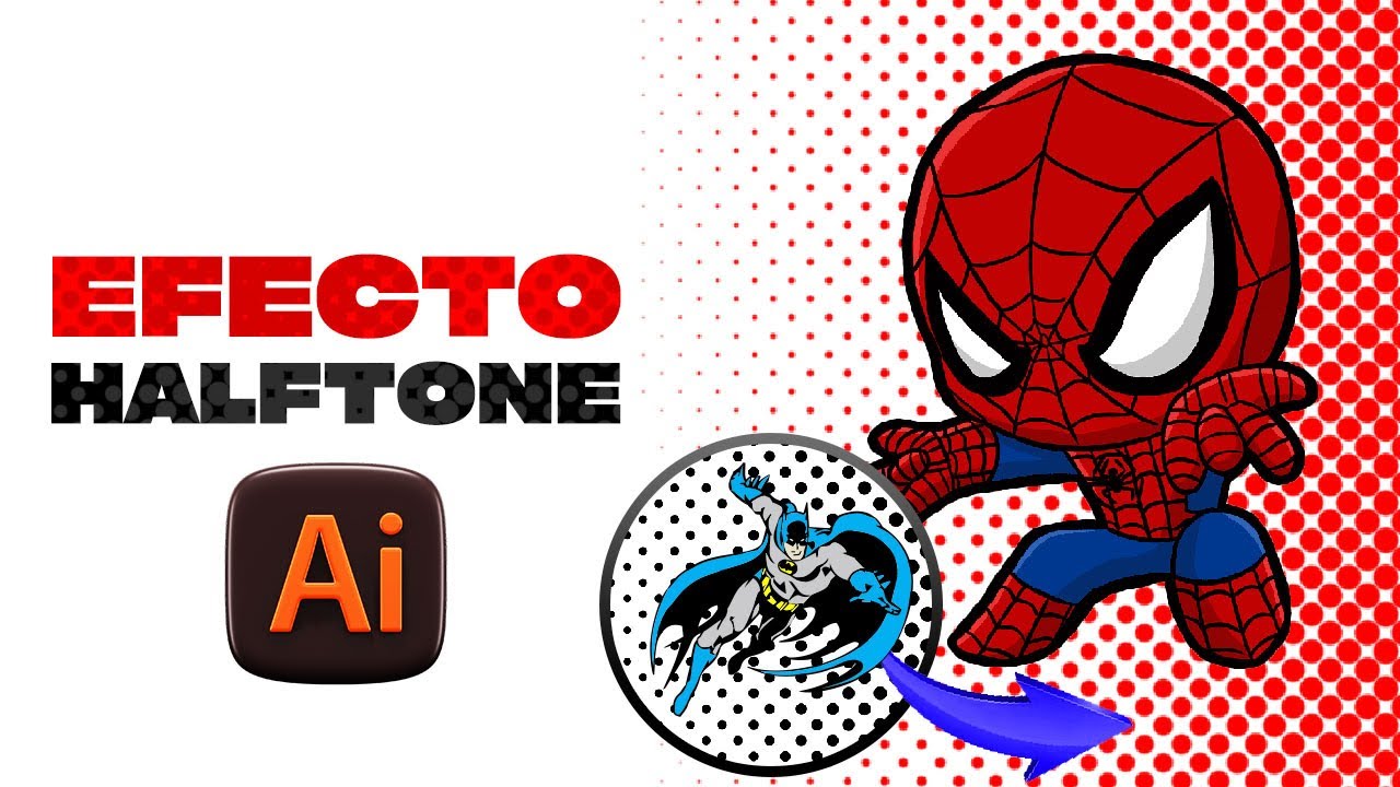 EFECTO COMIC (HALFTONE) EN ILLUSTRATOR - Tutorial Adobe Illustrator ...
