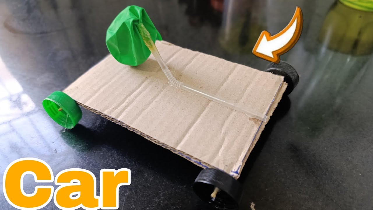 Diy Cardboard powered car 🚗 - YouTube