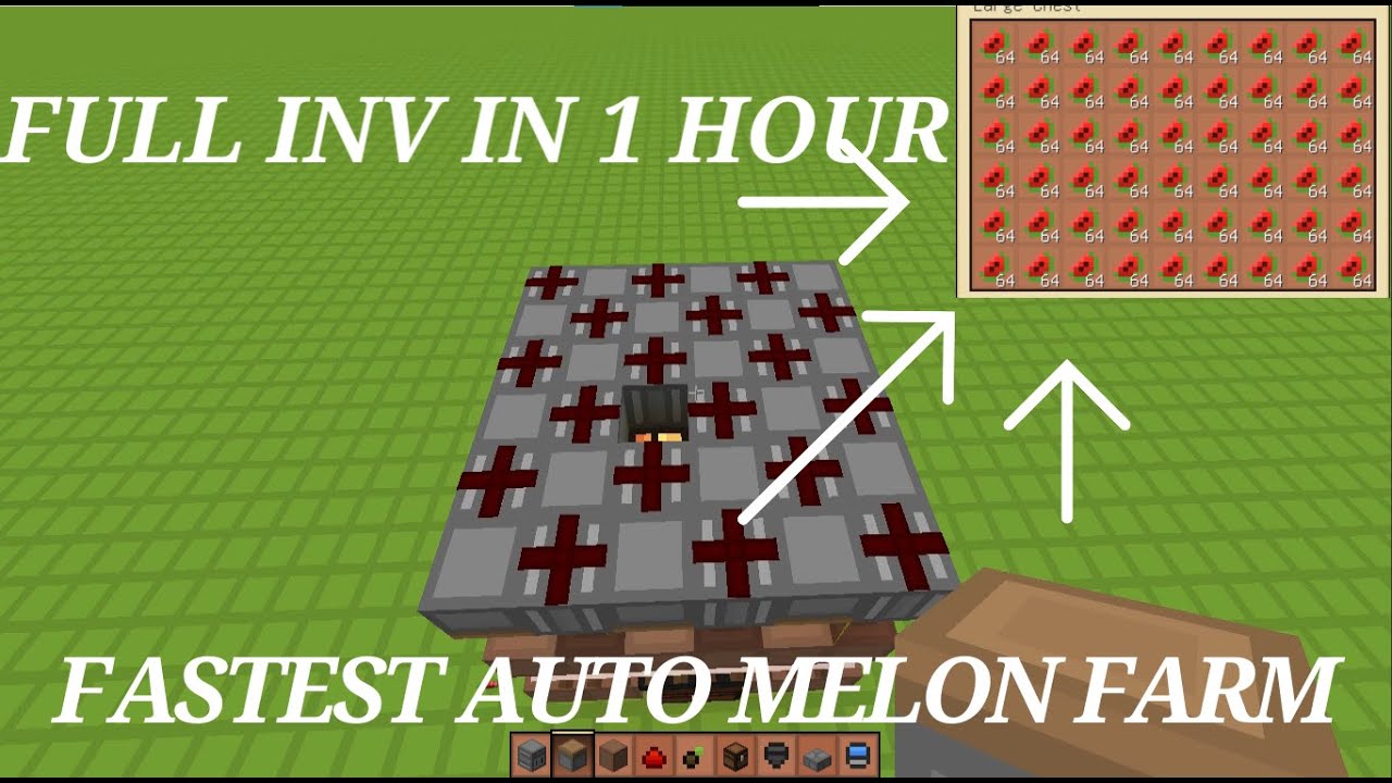 How To Make Automatic Melon Farm In Minecraft | Auto Melon Farm | Einy ...