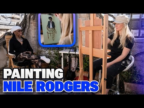 Painting Nile Rodgers Portrait at Royal Albert Hall | Portrait Artist of the Year