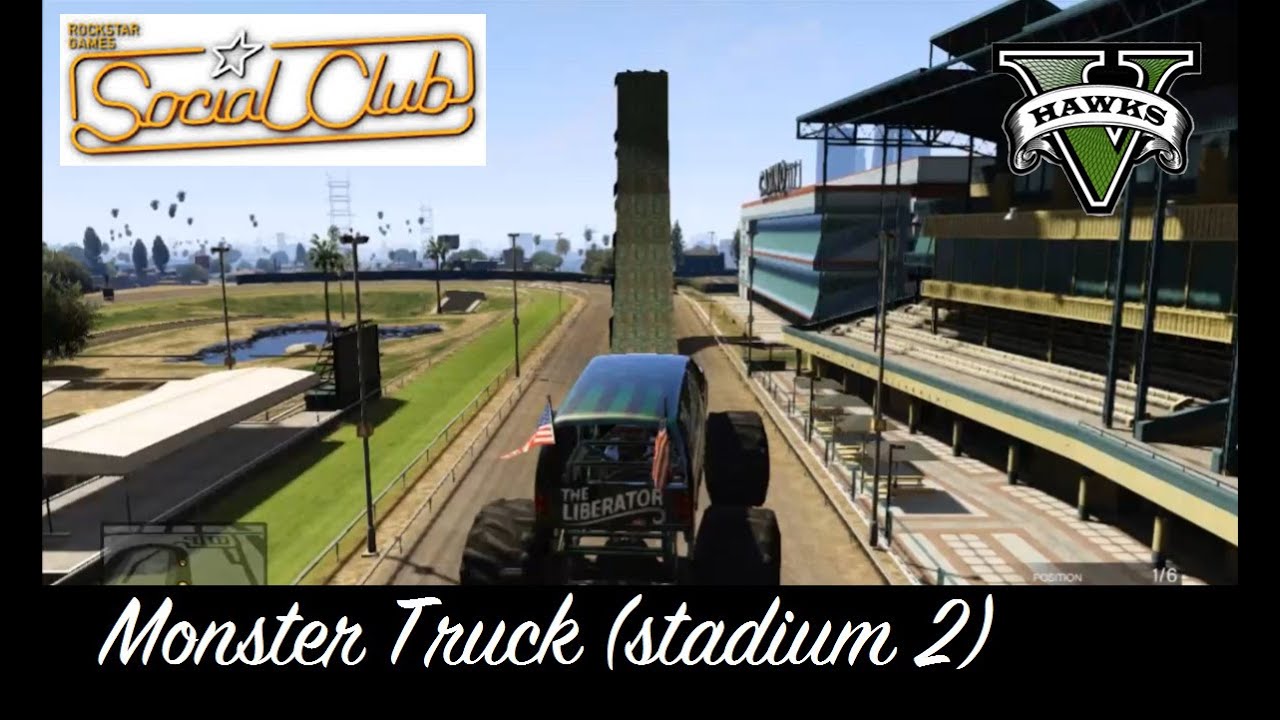GTA 5 Custom Race 'Monster Truck (stadium 2)' - YouTube