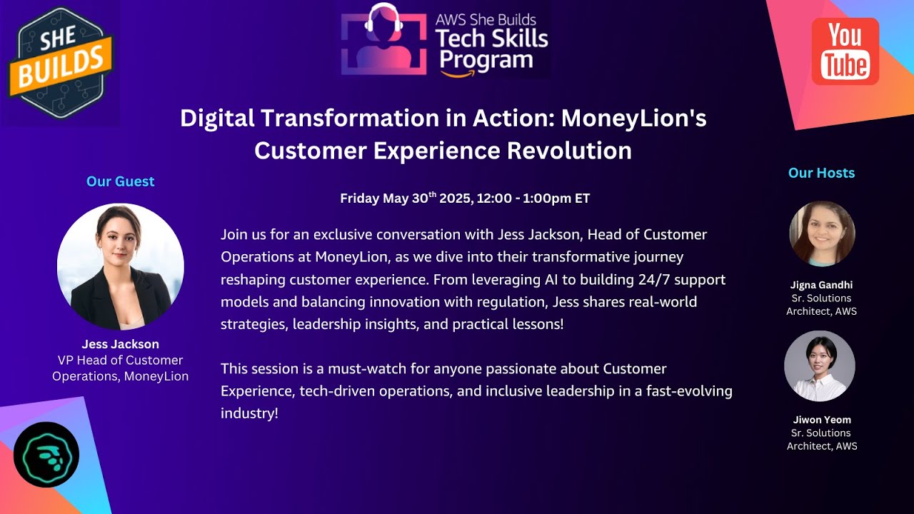 AWS SheBuilds - Digital Transformation in Action: MoneyLion's Customer ...