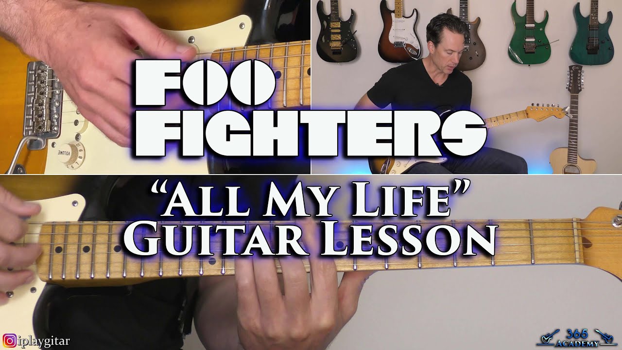 Foo Fighters - All My Life Guitar Lesson - YouTube