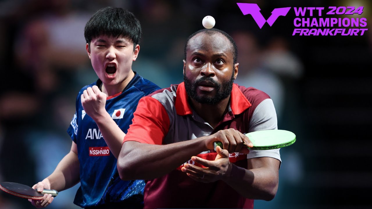 Quadri Aruna vs Tomokazu Harimoto | Battle of Power and Tactics in WTT Champions Frankfurt 2024 ...