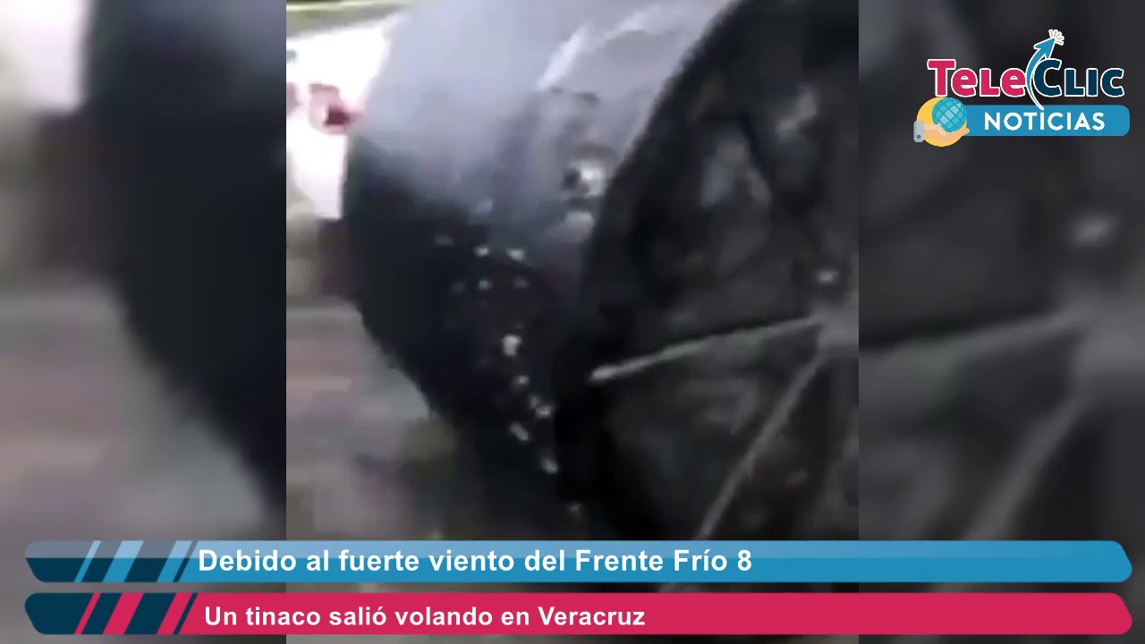 Tinaco salió volando en Veracruz, por el fuerte viento - YouTube