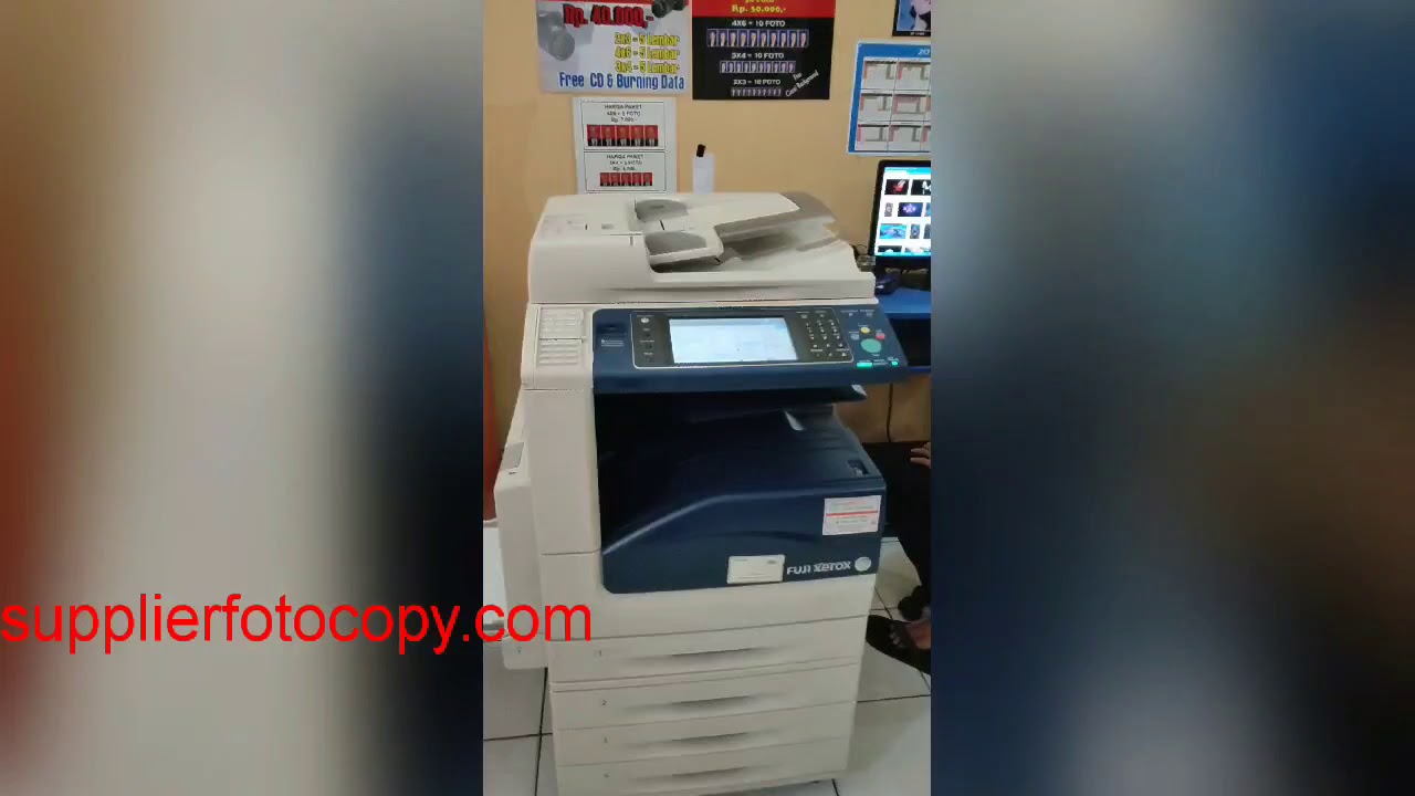 Cetak Sticker Fuji Xerox DC IV 3370 - YouTube