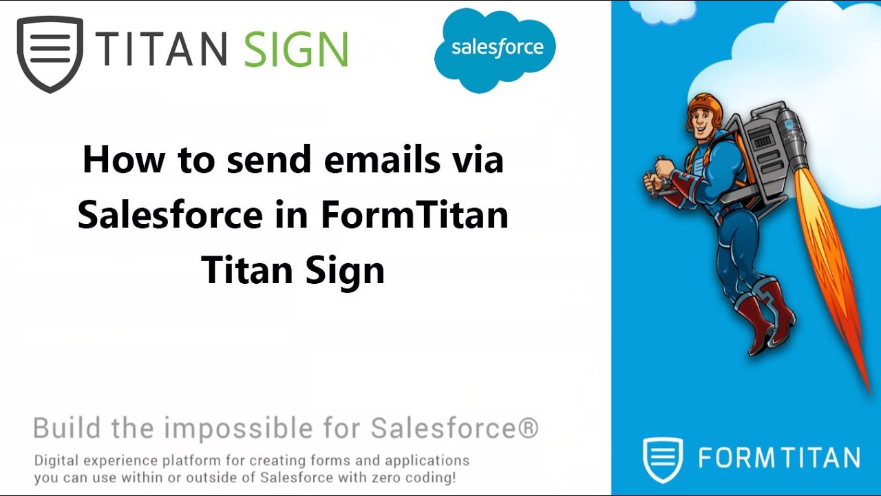 How to send emails via Salesforce in FormTitan Titan Sign - YouTube