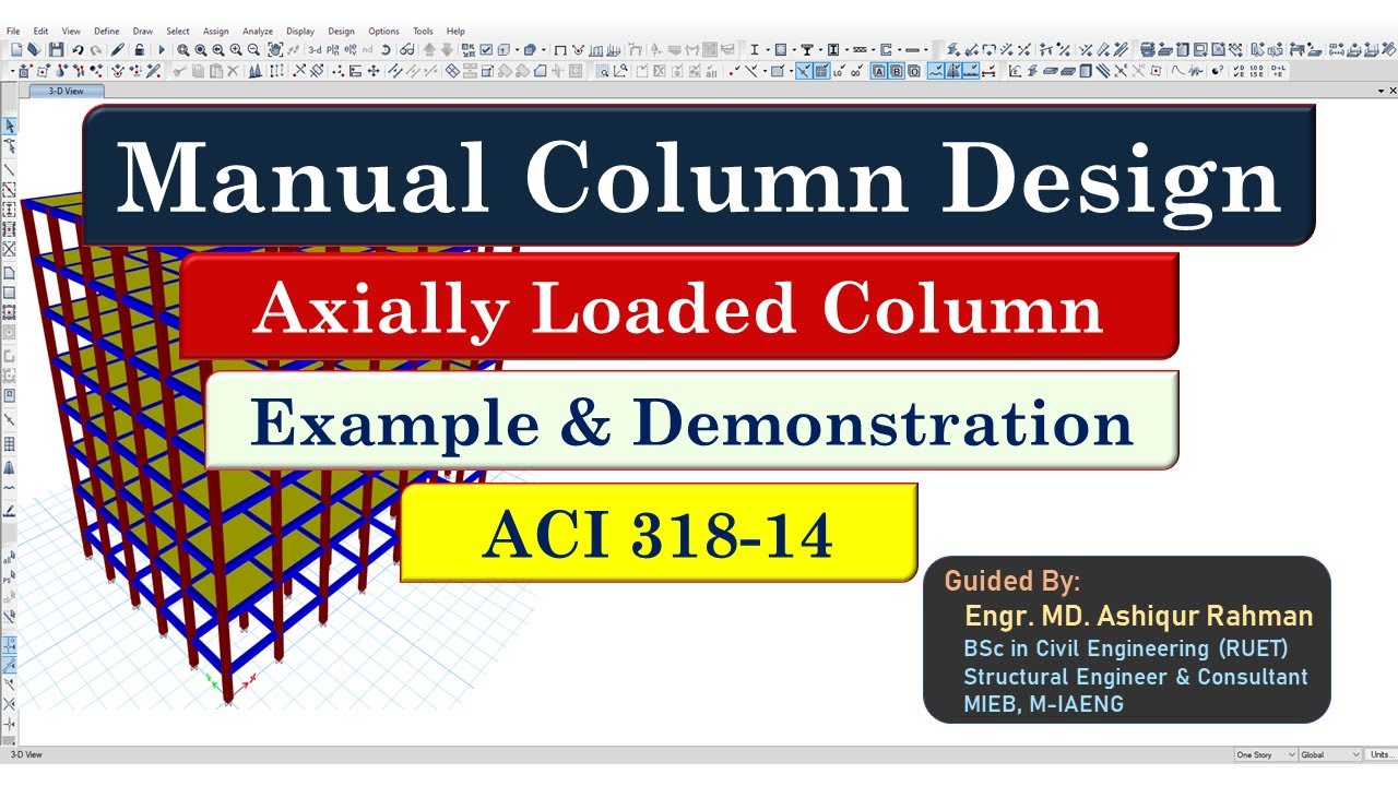 Manual Column Design - Axially Loaded Column || ACI 318-14 || Part 2/2 ...