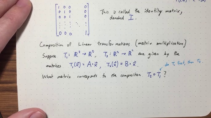 Understanding Matrix Algebra Youtube