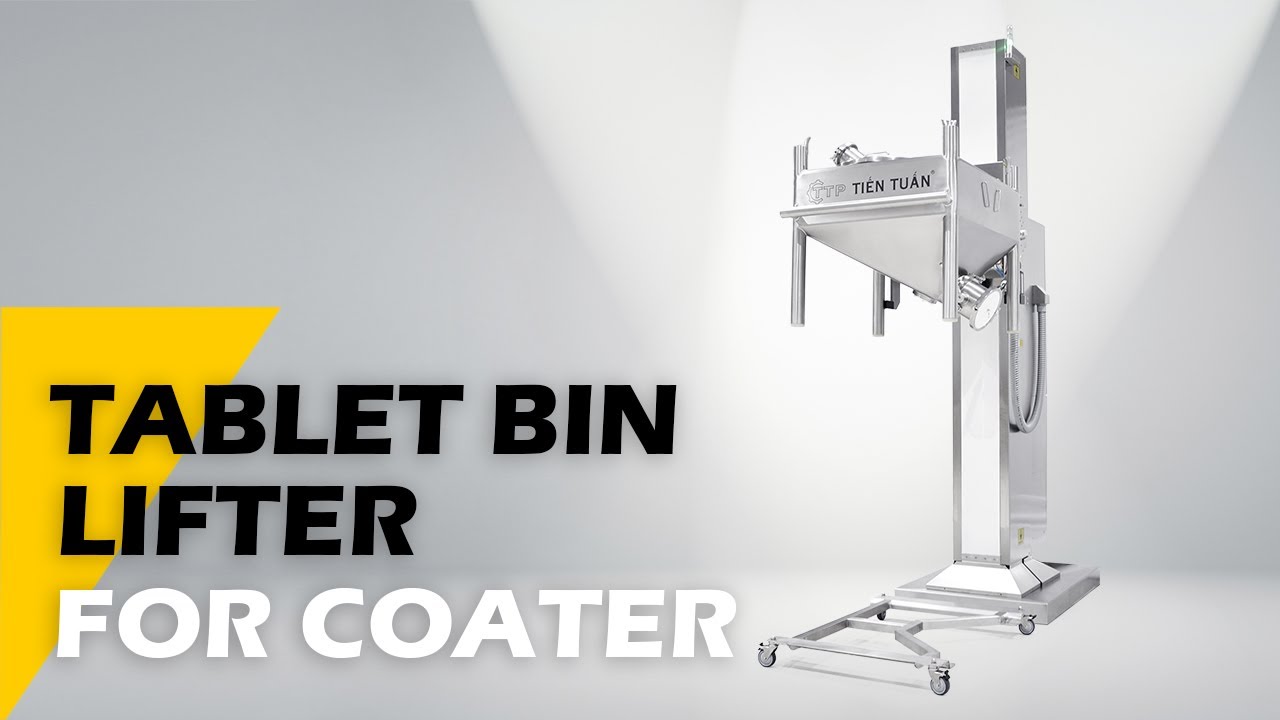 TLT-100 TABLET BIN LIFTER FOR COATER - YouTube