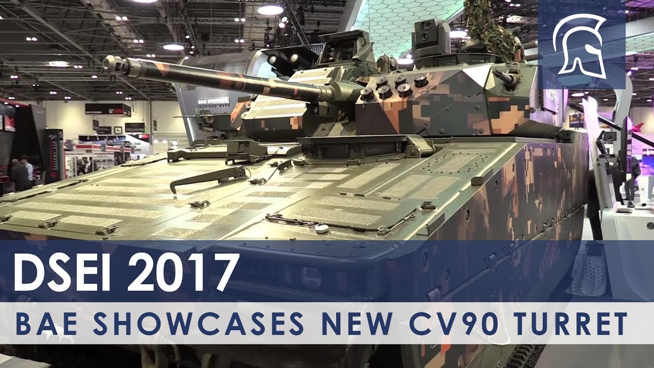 BAE Showcases New CV90 Turret - YouTube