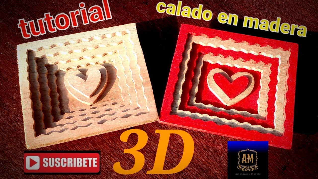 Como hacer CALADO manual de MADERA en 3D || Tutorial Fácil ️ - YouTube