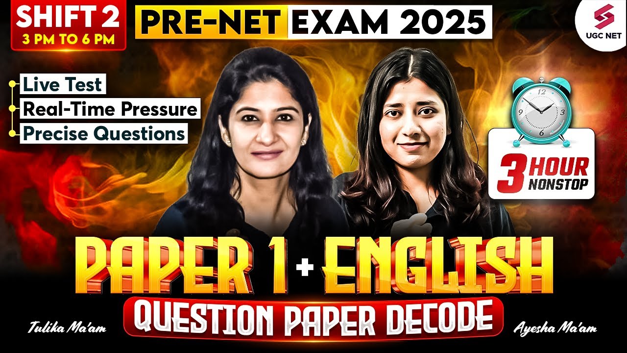 UGC PRE NET Exam 2025 | UGC NET English Paper | UGC NET Paper 1 ...