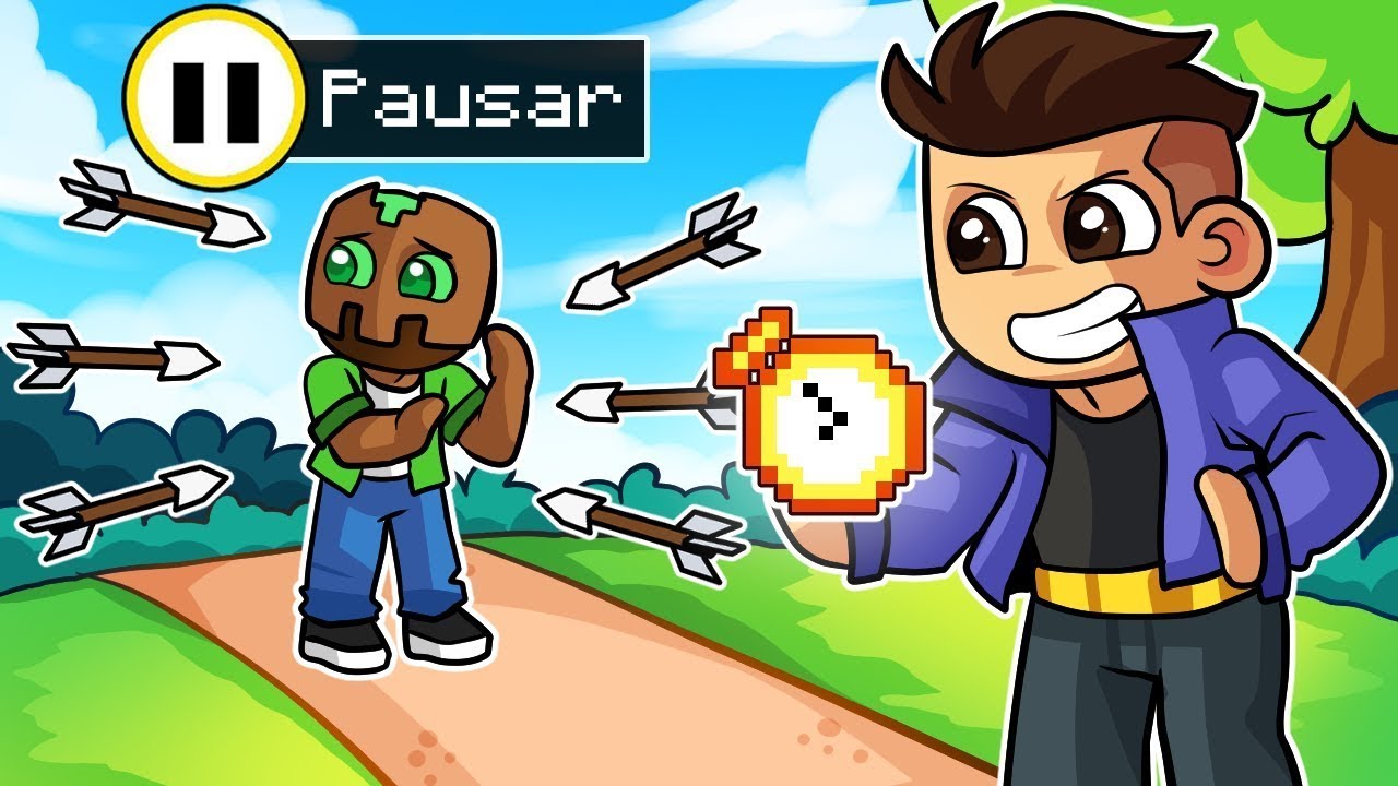 TROLLEO a MI AMIGO DETENIENDO el TIEMPO en MINECRAFT ⏳😂 HACKEO el MUNDO ...