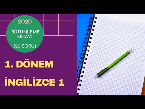 AÖF İNGİLİZCE - 1 DERSİ // 1. SINIF BÜTÜNLEME 2020 SINAVI SORU & CEVAPLARI