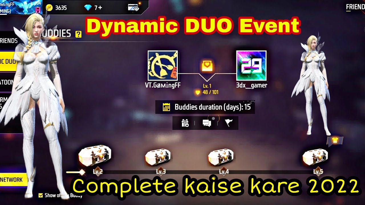 How to complete dynamic duo event in free fire| - YouTube