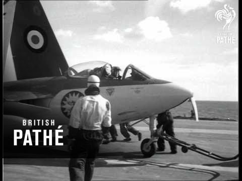 Navy News - HMS Albion Dh110 Aircraft (1954) - YouTube