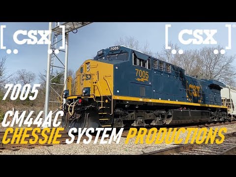 [CSXT]7005 [CM44AC]Rebuilt CW44AC[Idles]Underneath A&Y Signal bridge in Fay NC As The DPU On ...
