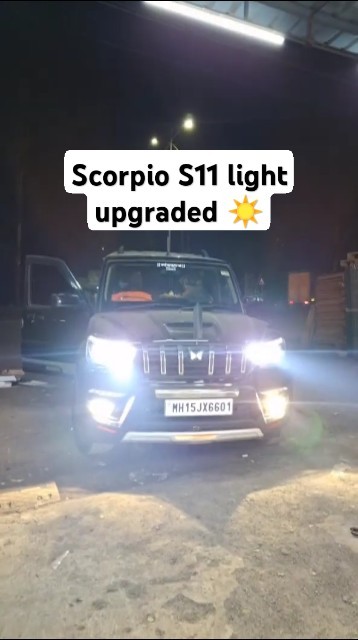 Scorpio S11 light upgraded in cartech nashik best car decor - YouTube