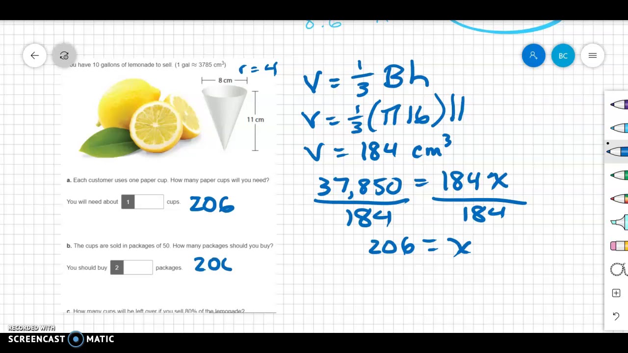 Volume of a Cone Application Problems - YouTube