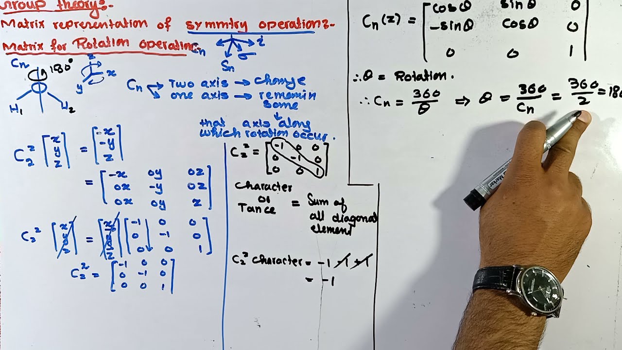 Matrix for rotation Operation | Matrix representation of symmetry ...