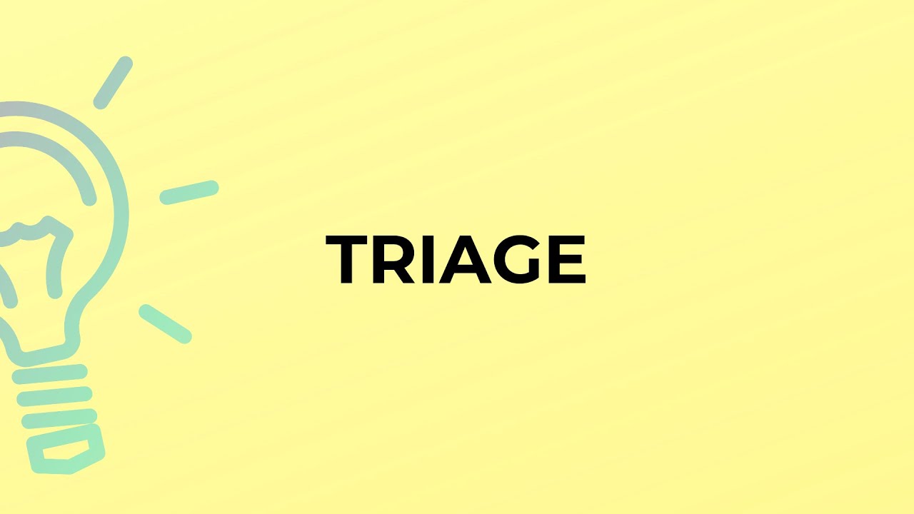 What is the meaning of the word TRIAGE? - YouTube