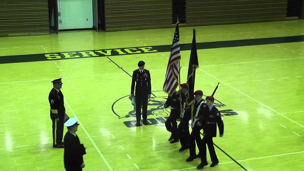 Ben Eielson High School JROTC Color Guard Drill Team Competion 25 Feb ...