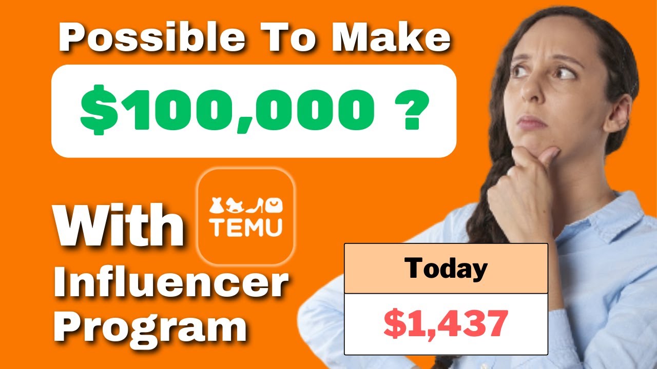 Temu Influencer Program | Affiliate Marketing | Make Money Online - YouTube