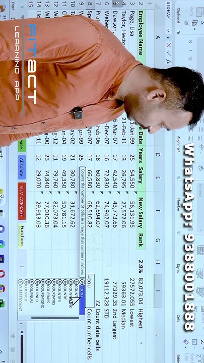 Excel Count Function Excel Exceltricks Exceltips Computer Tricks Education Exceltech