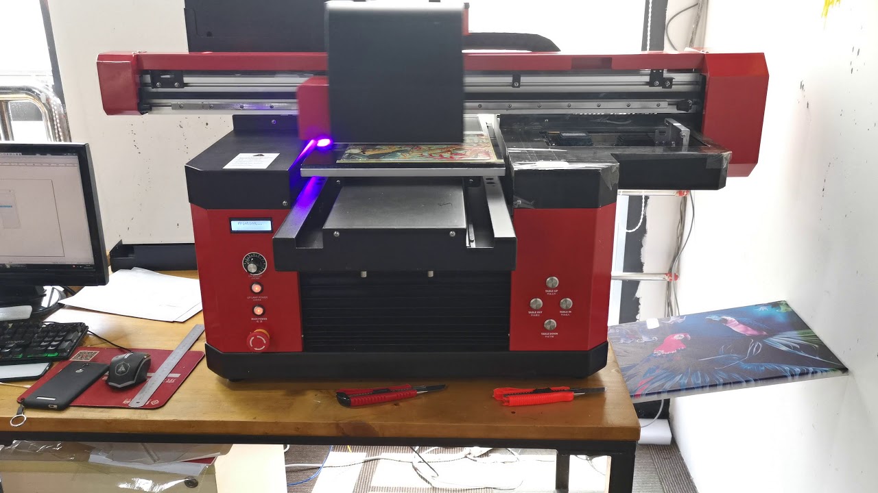 DOMSEM 3360 UV printer machine custom printing on a iPad back cover ...