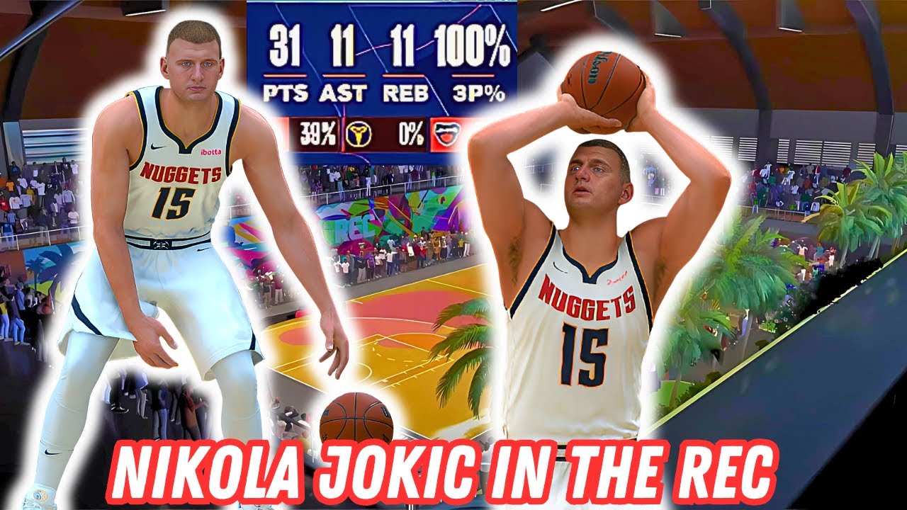 THE BEST NIKOLA JOKIC BUILD GOES TO THE REC ON NBA 2K24! - YouTube