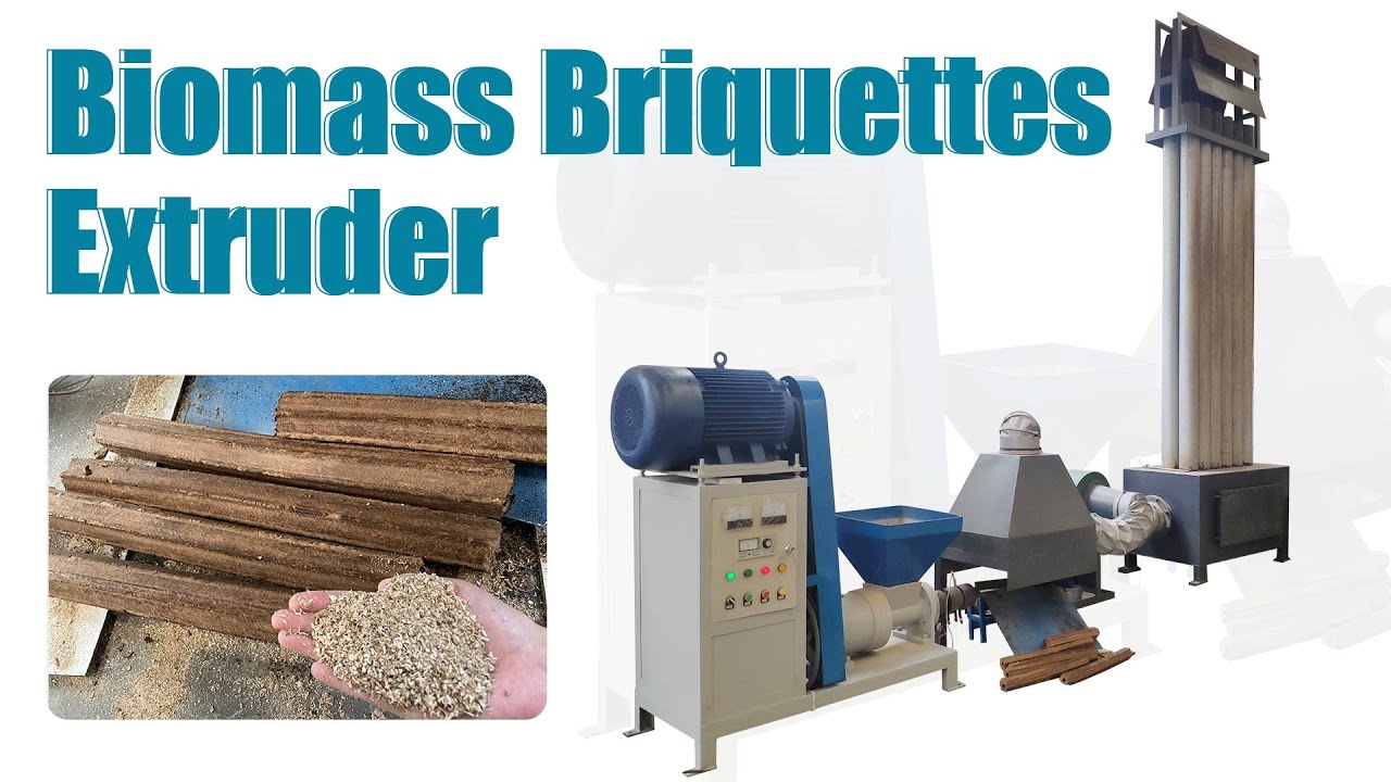 Biomass Briquettes Extruder Machine | Sawdust Pini-kay Briquettes Press ...