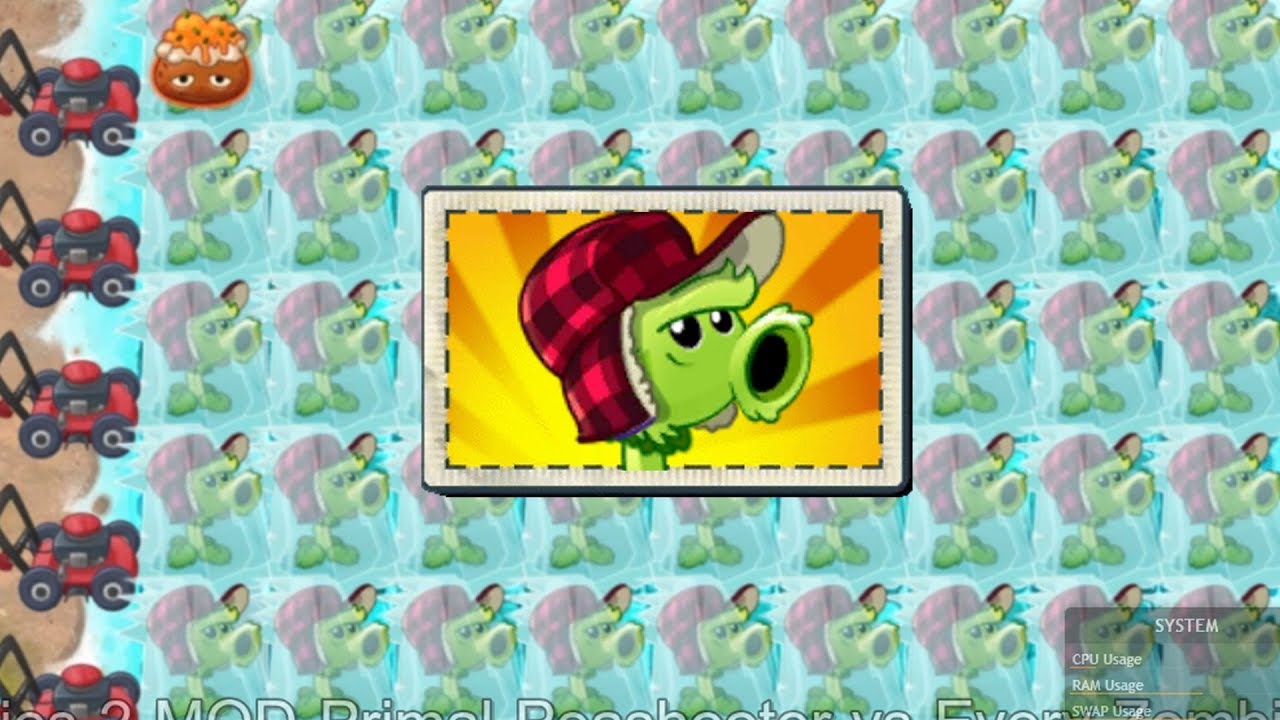 Plants vs Zombies 2 MOD | Primal Peashooter vs Every Zombies Ice - YouTube
