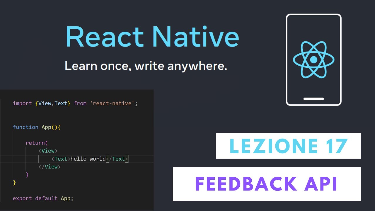 Feedback API - React Native Tutorial 17 - YouTube
