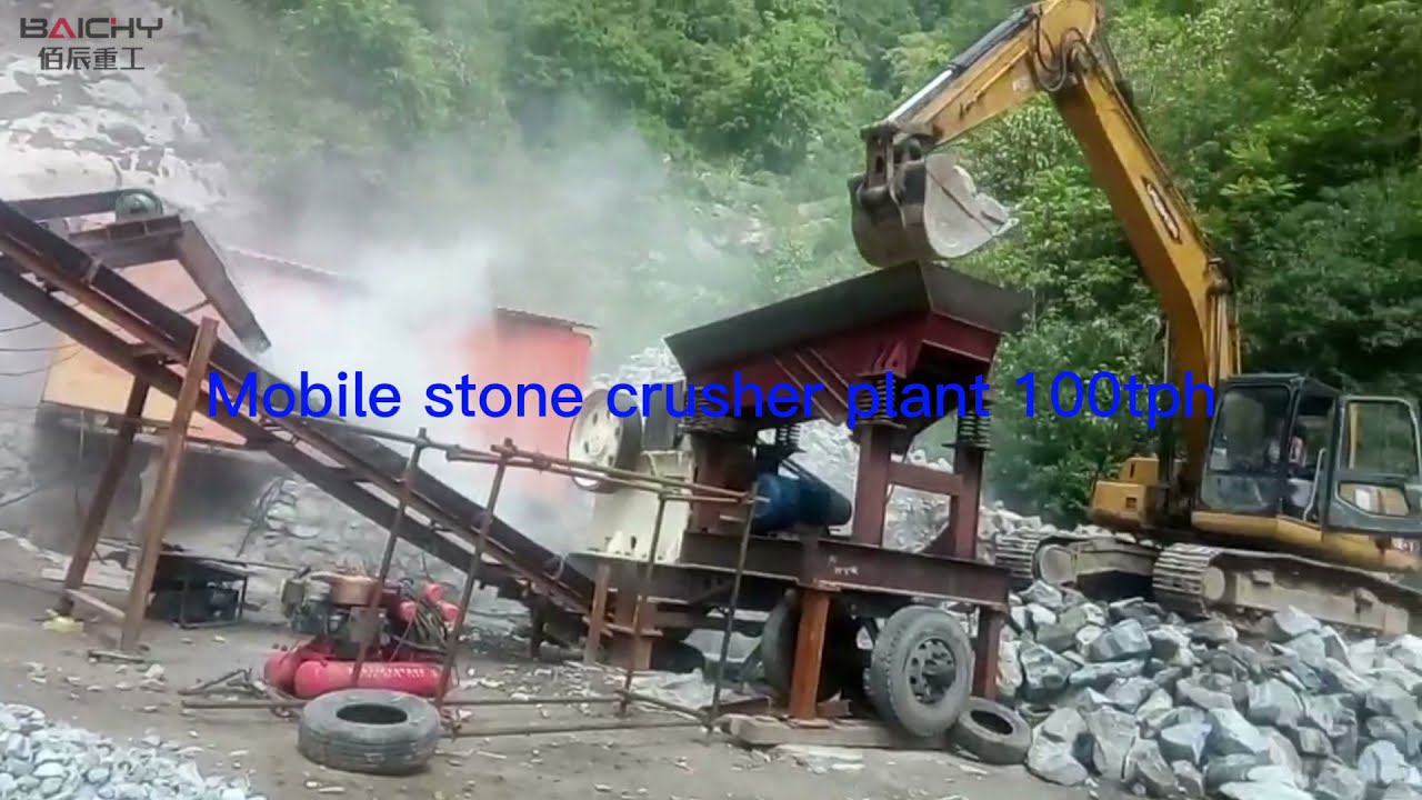Mobile sand making plant 100tph with jaw crusher and PCX hammer crusher ...