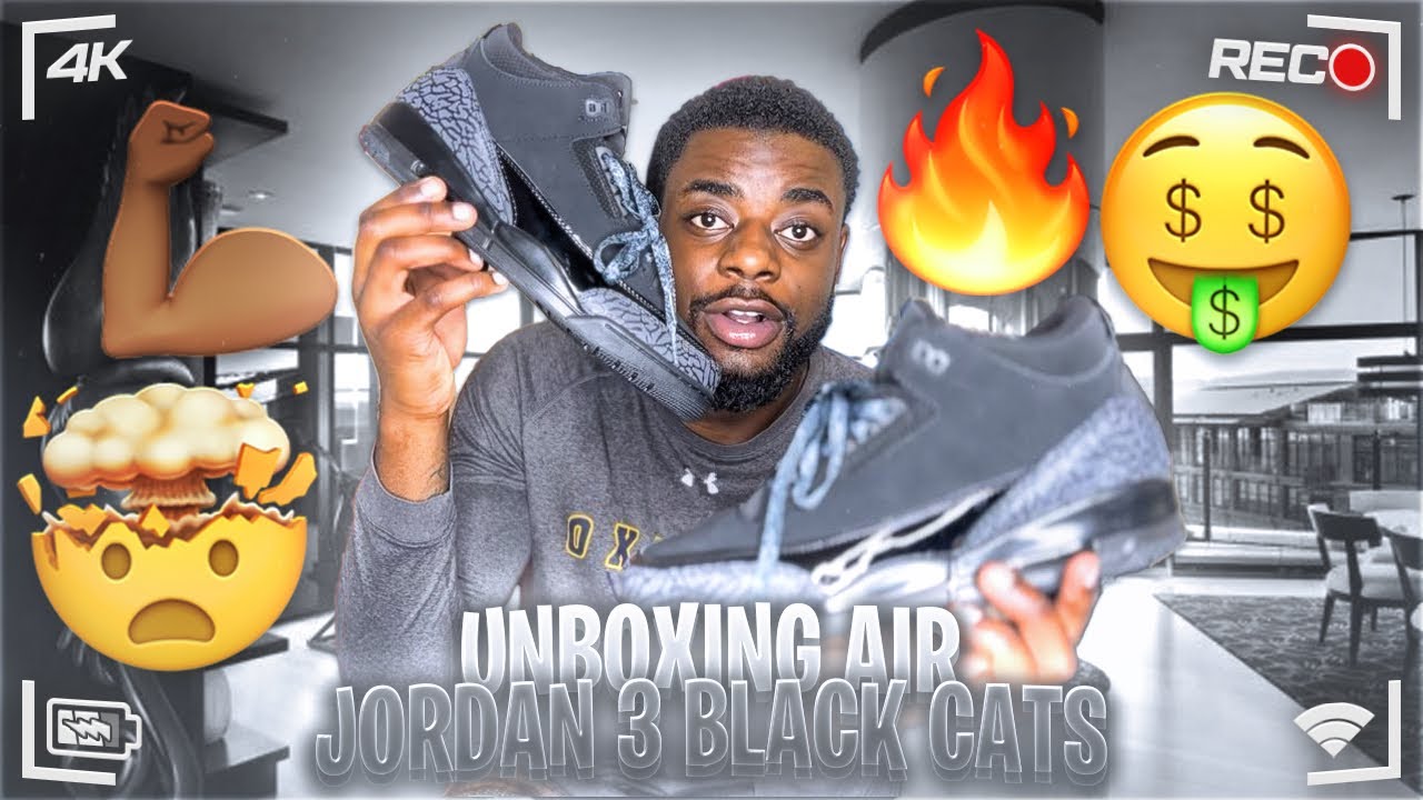 UNBOXING AIR JORDAN 3 “BLACK CAT” | REVIEW + ON FEET - YouTube