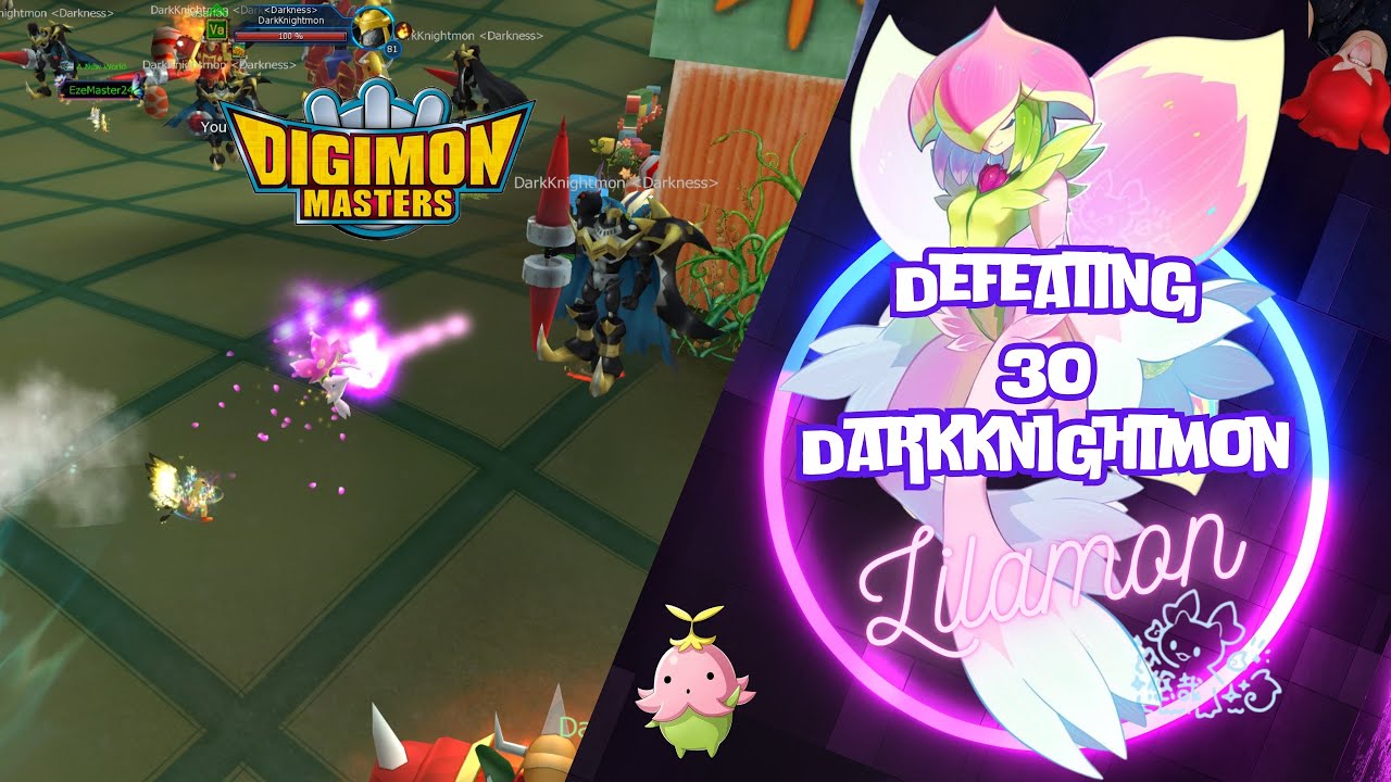 Digimon Masters Online (NADMO): Lilamon 💗 - Defeating 30 DarkKnightmon ...