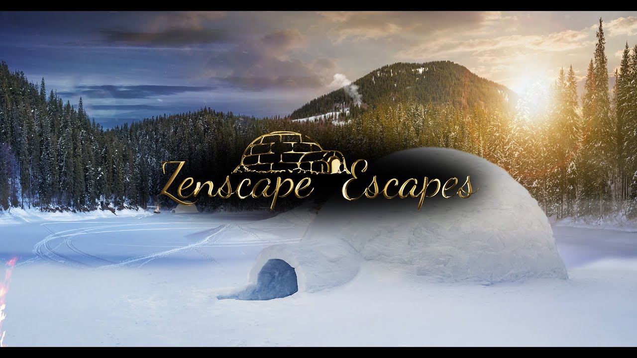 Cozy Igloo Arctic Ambience, Wind, Snow, and Fire Sounds, Day to Night ...