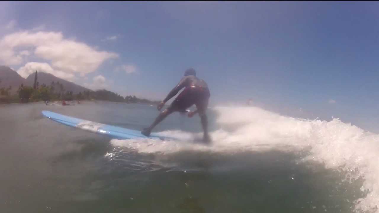 first surf lesson, Goofy foot surf school - YouTube