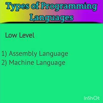 Types of Programming Languages - YouTube