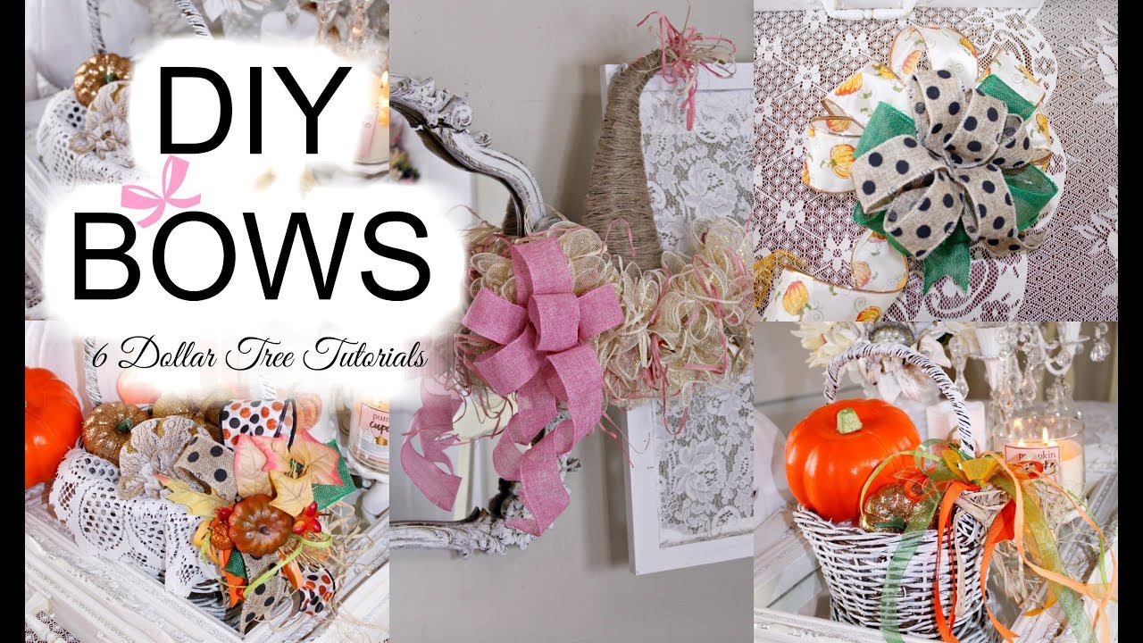 🎀6 DOLLAR TREE FALL DECOR DIY BOWS / "I Love Fall" ep.12🎀 - YouTube