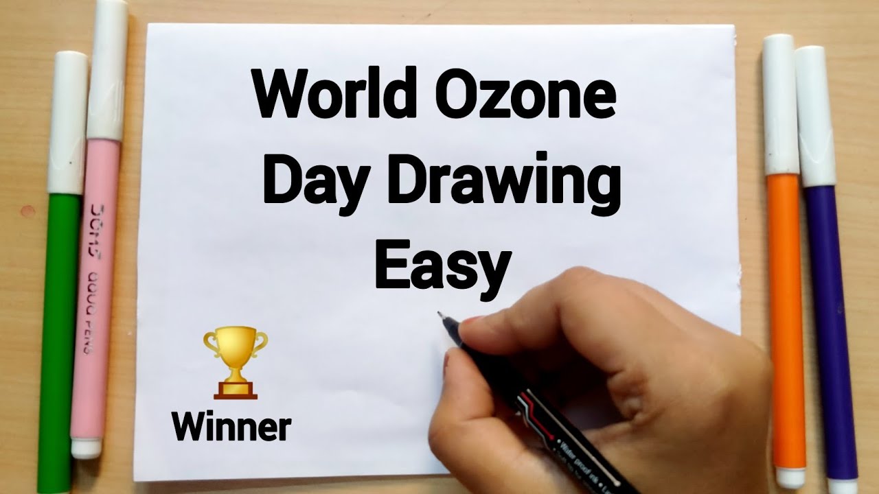 Ozone Day Drawing | world ozone Day Drawing Easy Step | Save ozone ...